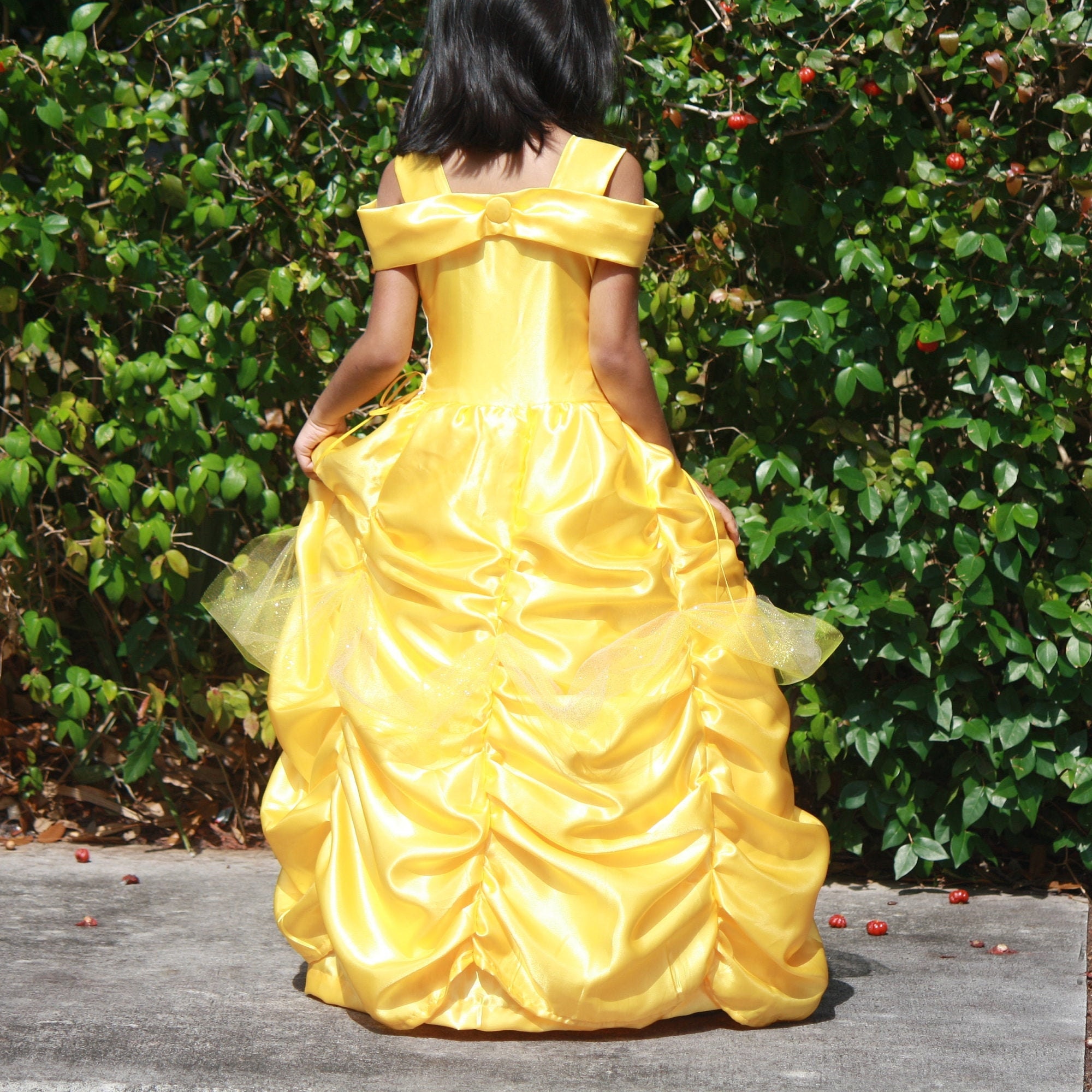 Girls Belle Dress, Princess Dress, Yellow Dress, Girls Party Dress - Etsy