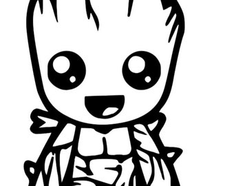 Groot Outline Svg - Etsy Australia