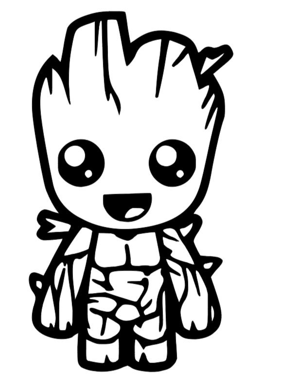 Baby Groot Smile SVG pour Craft Machines Cricut Cameo Silhouette - Etsy ...
