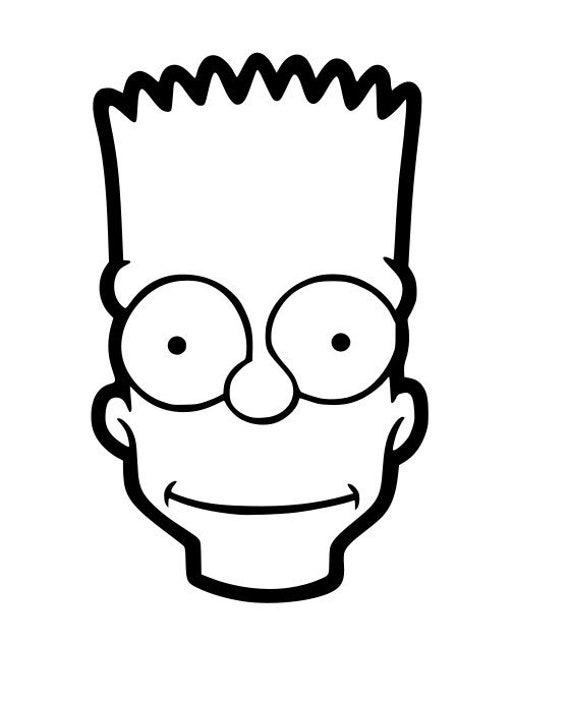 Bart Simpson Face Front