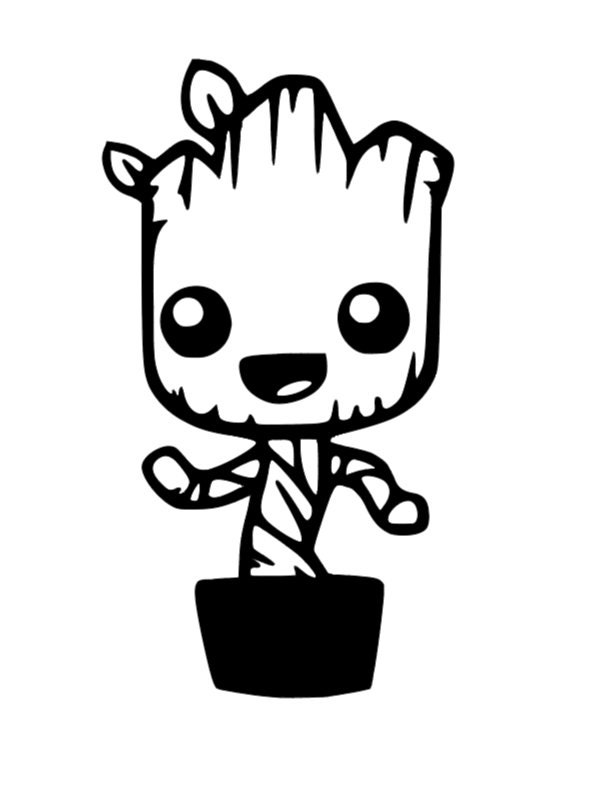 Dancing Baby Groot Drawing