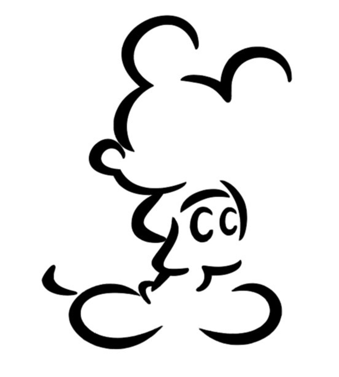 Mickey Mouse Outline SVG for Craft Machines Cricut Cameo - Etsy