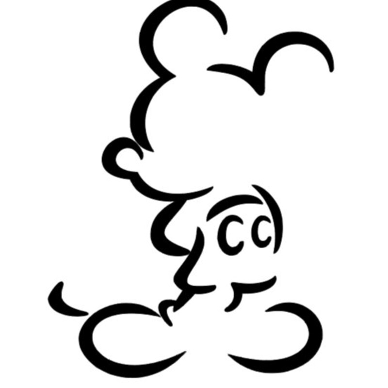 Mickey Mouse Outline - Etsy