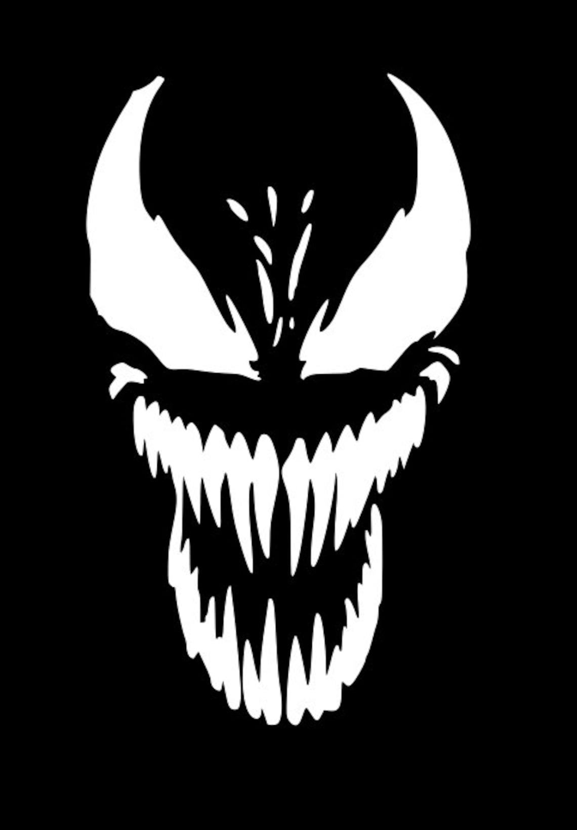 Venom Face SVG for Craft Machines Cricut Cameo Silhouette - Etsy UK