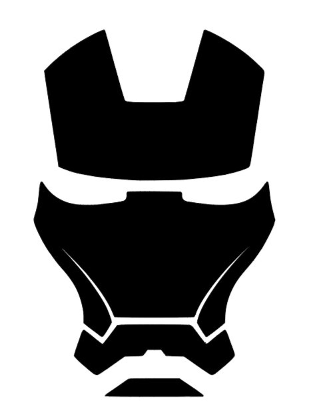 Iron Man Face Plate SVG for Craft Machines Cricut Cameo Silhouette - Etsy