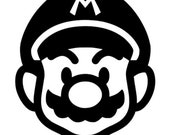 Mario Face SVG for Craft Machines Cricut Cameo Silhouette - Etsy