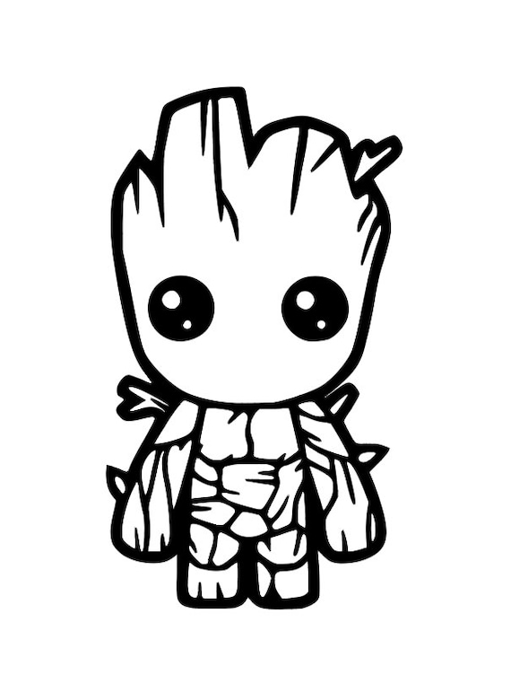 Baby Groot SVG for Craft Machines Cricut Cameo Silhouette - Etsy