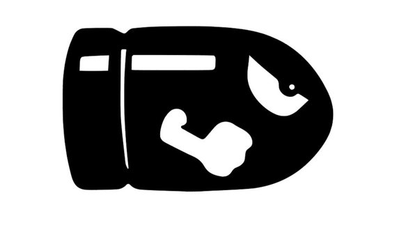 Bullet Bill Mario SVG for Craft Machines Cricut Cameo - Etsy
