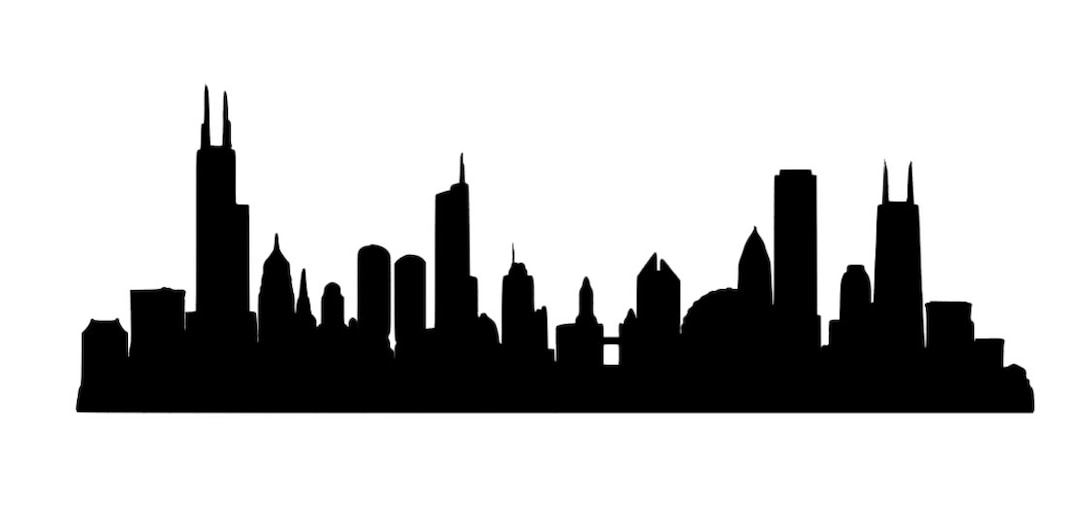 Chicago Skyline SVG for Craft Machines Cricut Cameo Silhouette - Etsy
