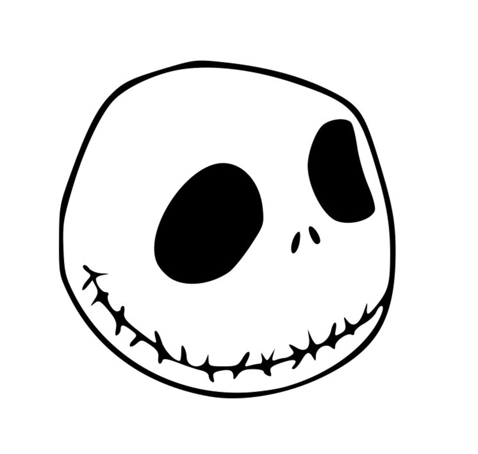 Jack Skellington Face 3 SVG for Craft Machines Cricut Cameo Silhouette ...