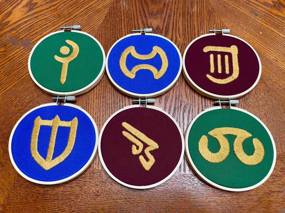 Final Fantasy XIV Job Icons - 4-inch Hand-embroidered Wall Decorations ...