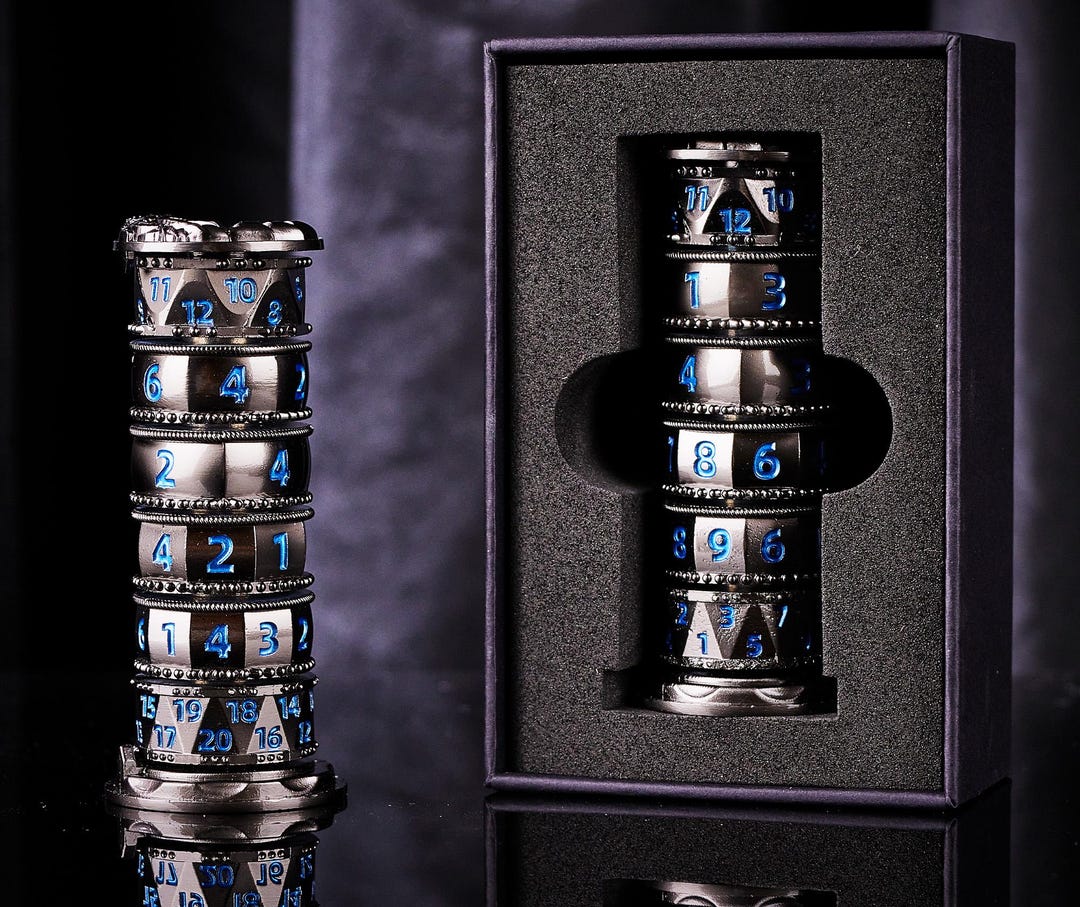 Leaning Tower of Pisa 7-in-1 Metal Fingertip Gyro Spinner Dnd Dice Set ...
