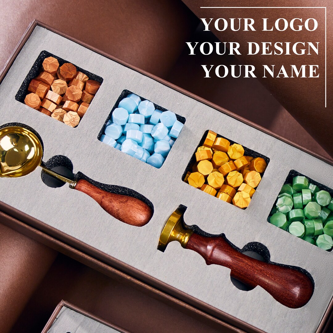 Custom Wax Seal Stamp Kit , Any Logo Can Be Engraved , Personalized Wax ...