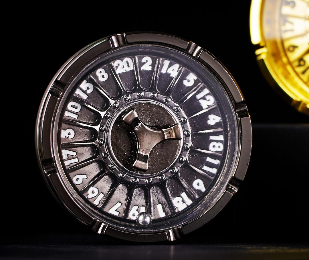 Black 7-in-1 Metal Spinner and Compass Dnd Dice Set for Role Playing ...