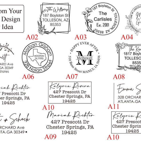 Custom Address Stamp - Etsy