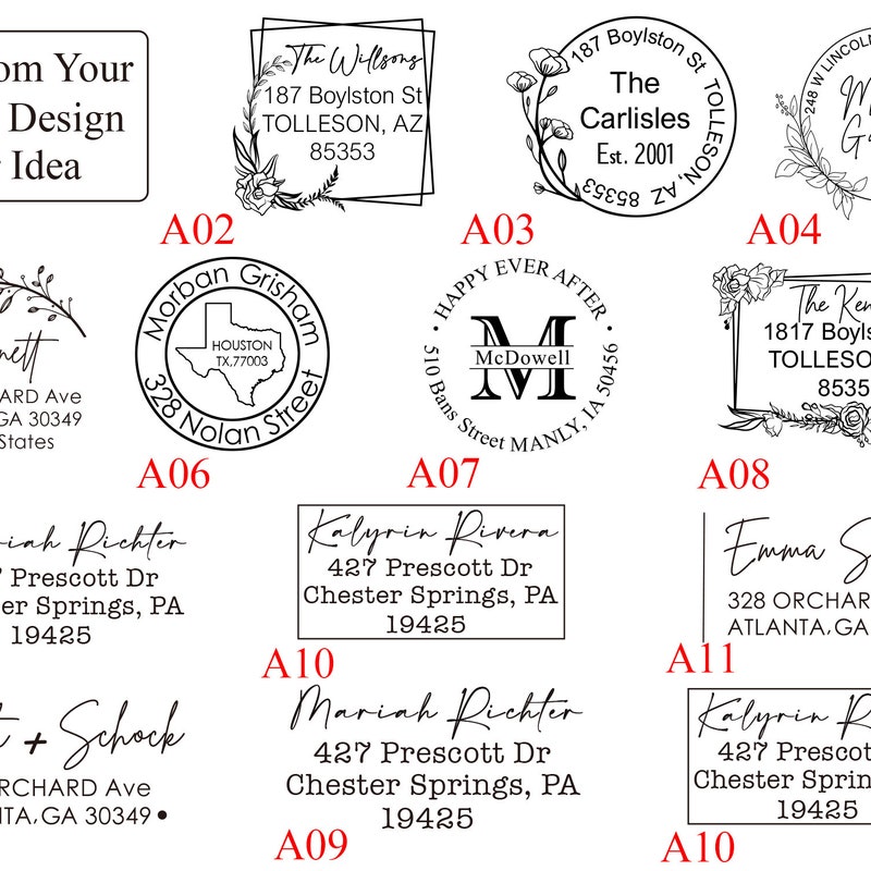 Custom Address Stamp - Etsy