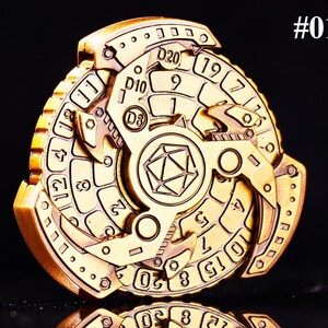 7-in-one Cyber Spinner Dnd Dice Set With Gift Box, Metal Dungeons and ...