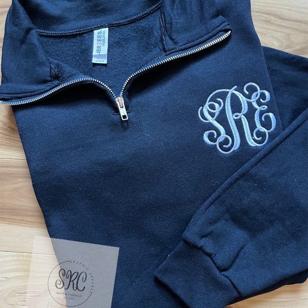 Monogrammed Quarter Zip - Etsy