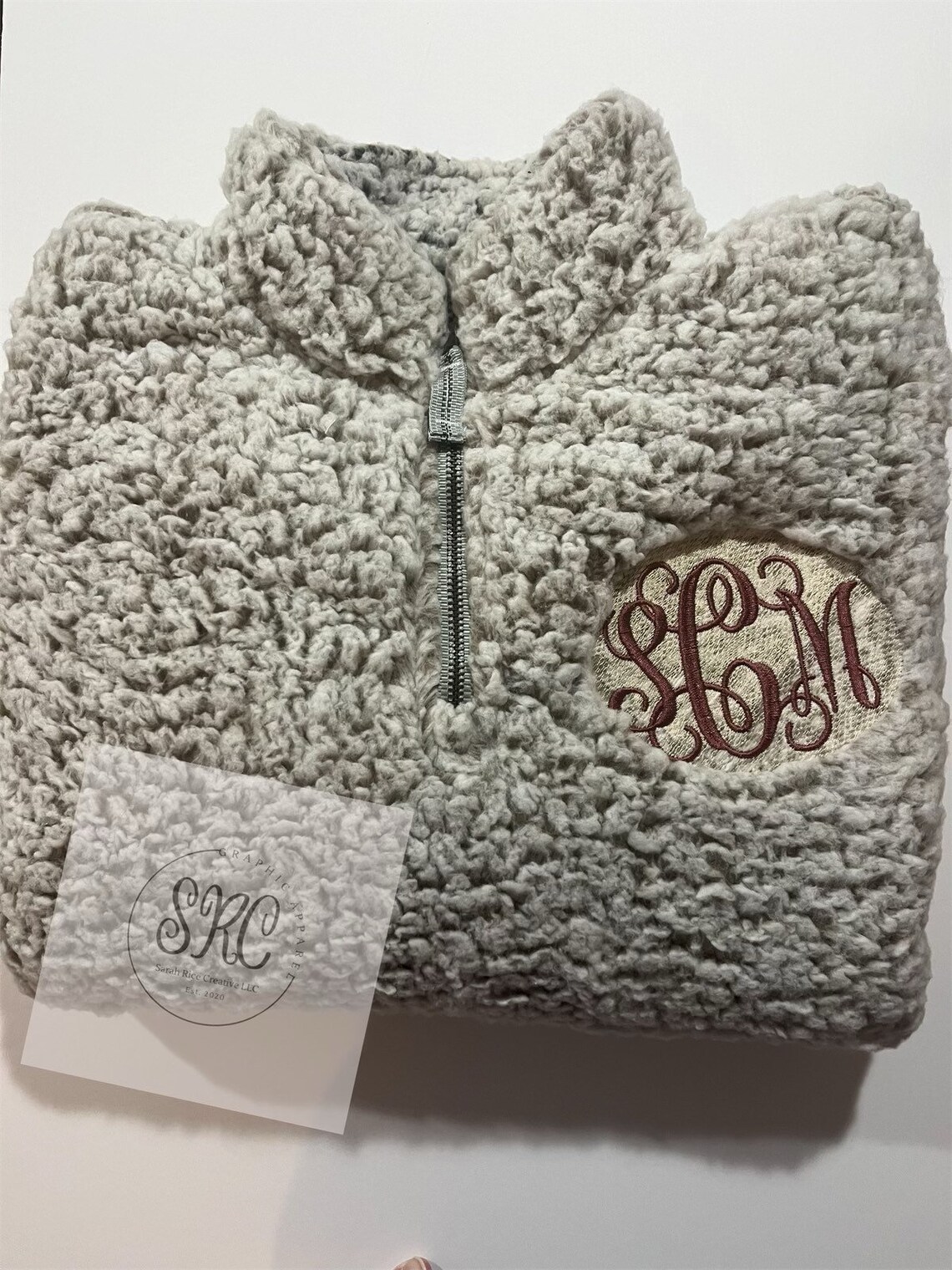 Monogram Sherpa, Monogram Sherpa Pullover, Monogrammed Sherpa Quarter ...