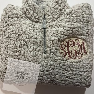 Monogram Sherpa, Monogram Sherpa Pullover, Monogrammed Sherpa Quarter ...