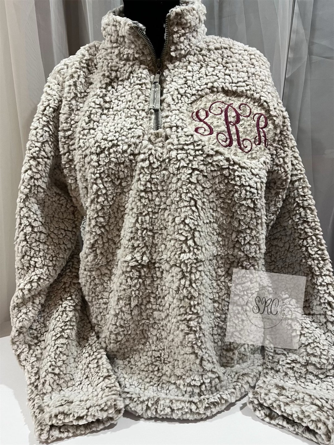 Monogram Sherpa, Monogram Sherpa Pullover, Monogrammed Sherpa Quarter ...