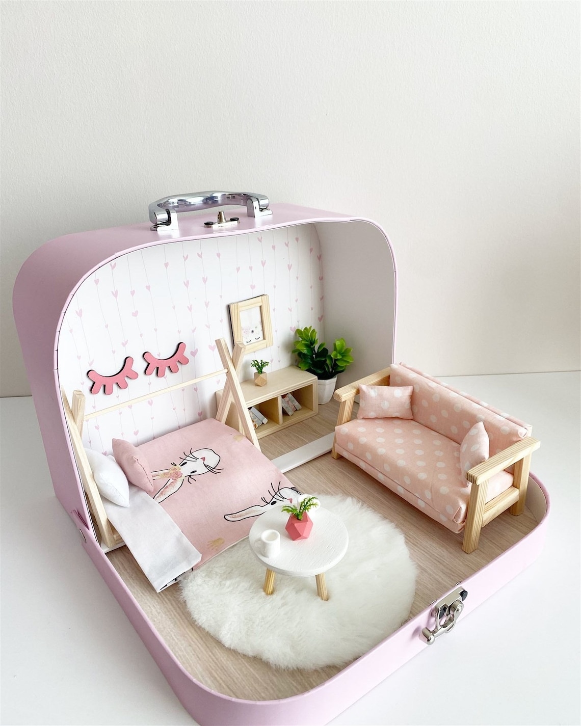 Portable Dollhouse Mobile Doll House Travel Doll House Mini - Etsy