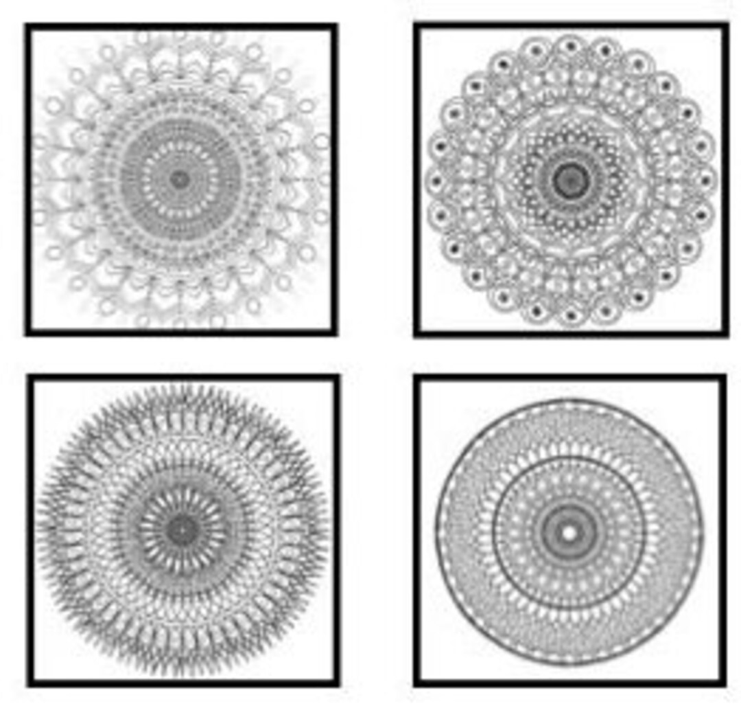 Geometric Tangle Colouring Pages Digital Download - Etsy