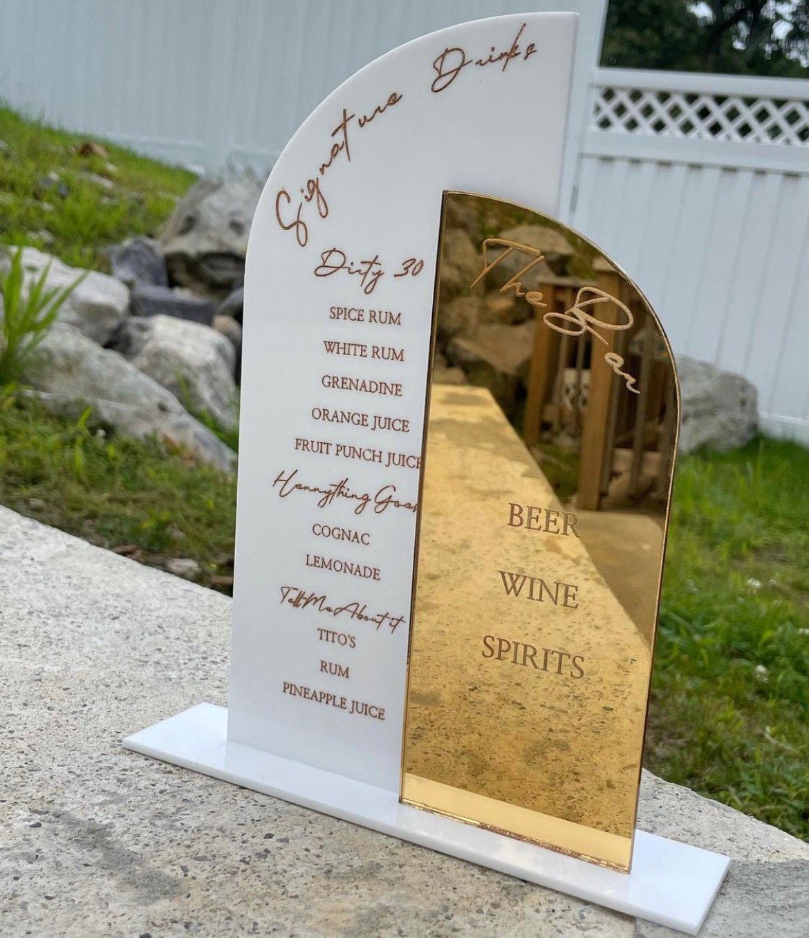 Wedding Bar Sign,acrylic Bar Sign, Wedding Sign, Arched Sign - Etsy