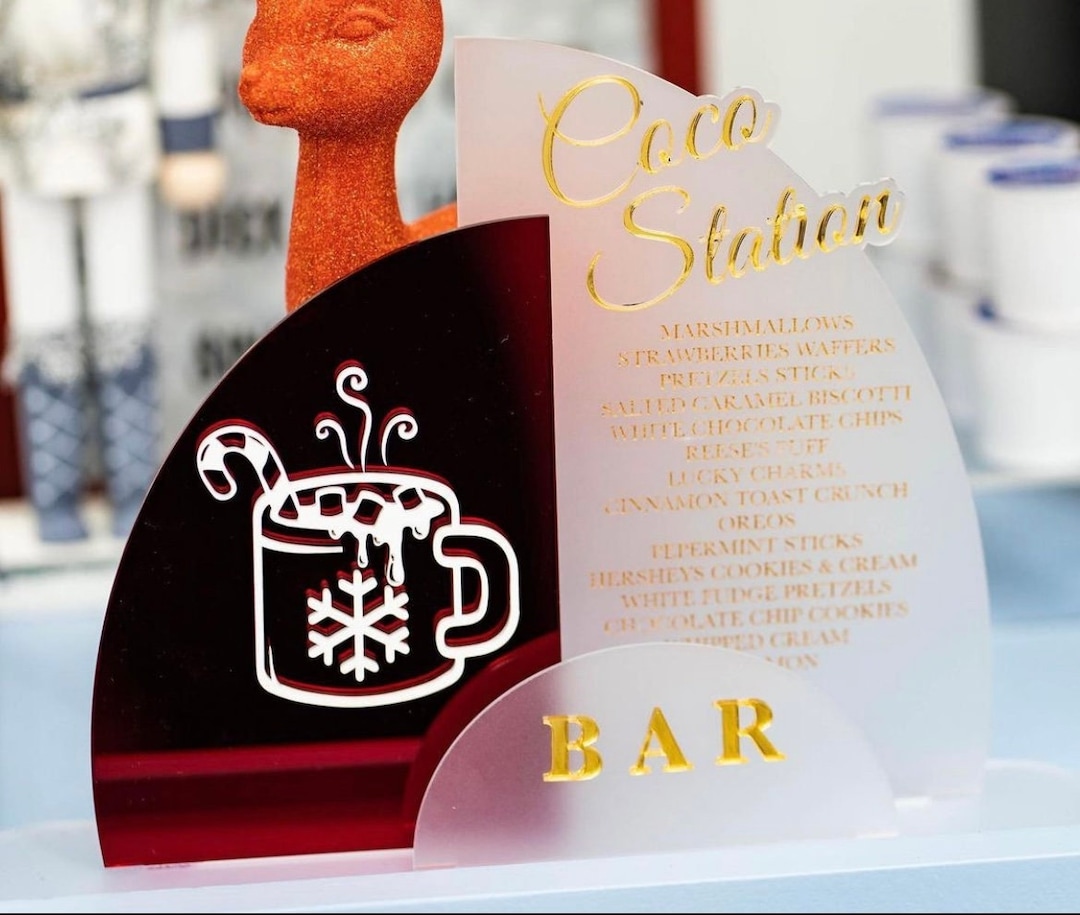 Acrylic Menu/ Wedding Bar Menu - Etsy