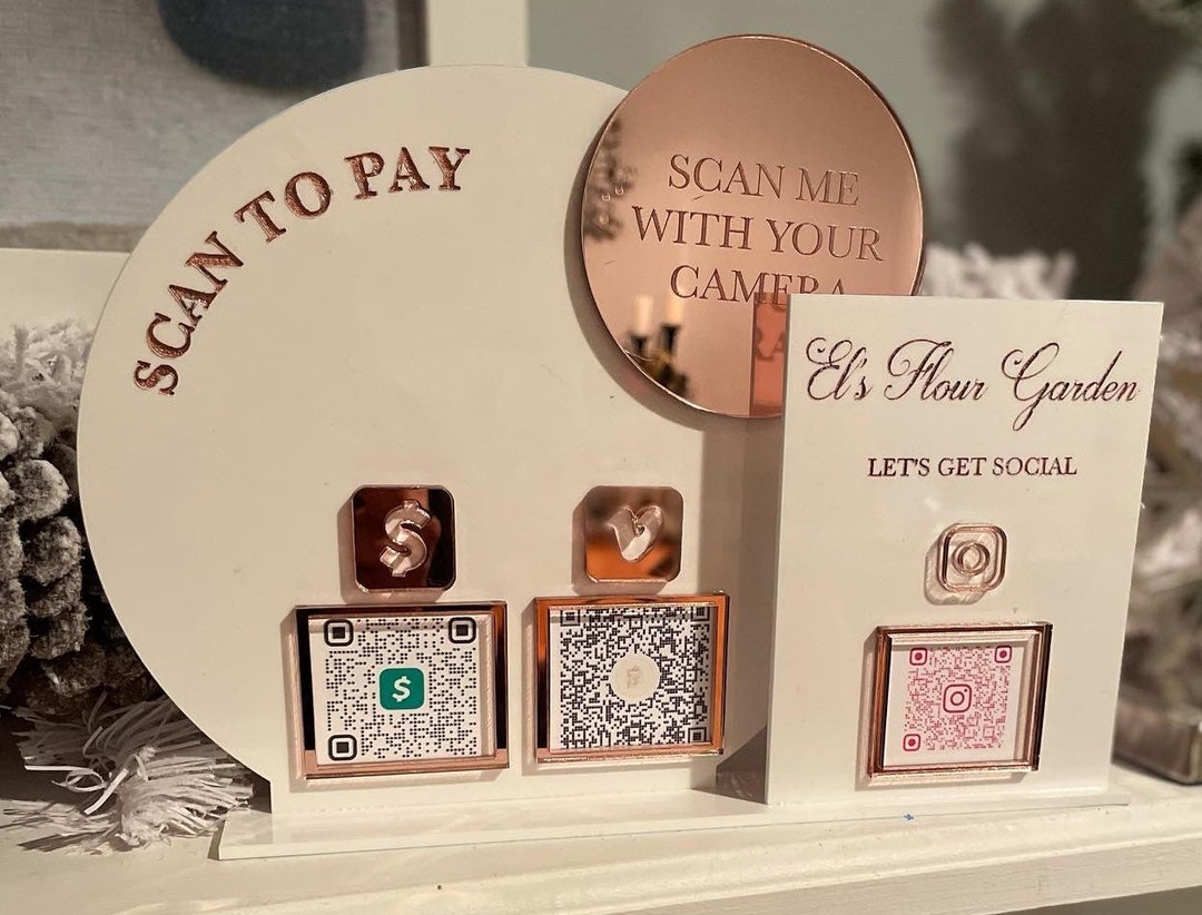 Scan to Pay Sign, Payment Sign/ Social Media Sign, QR Code Scan Sign - Etsy