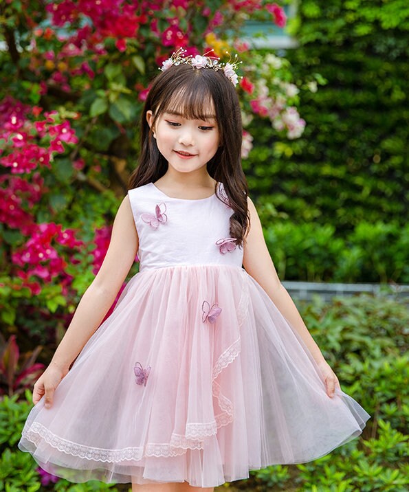 Girls Party Dress, Girls Summer Dress, Girls Georgette and Cotton Dress ...