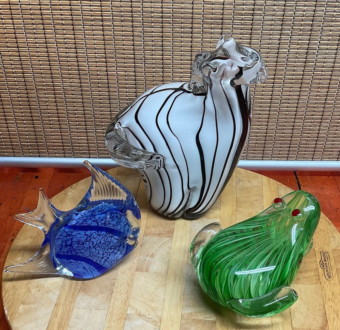 Group of Vintage Murano Glass Animal Sculptures Frog, Fish, Zebra - Etsy