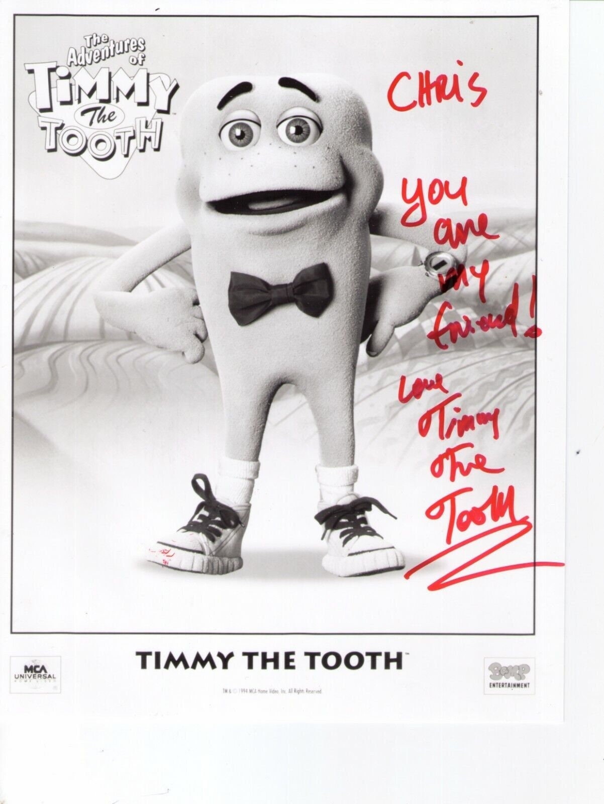Timmy the Tooth PERSONALIZED AND AUTOGRAPHED by Puppeteer Kevin Carlson ...