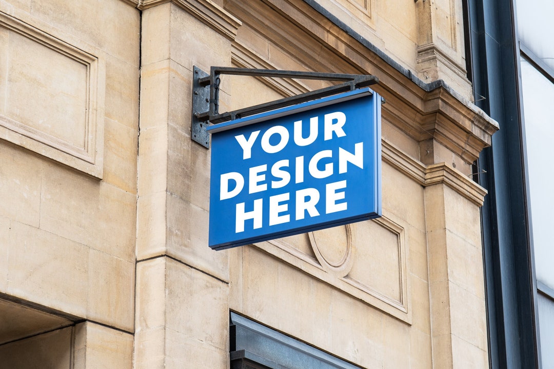 Rectangle Shop Front Sign PSD Mockup, Shop Sign Mockup Editable With ...