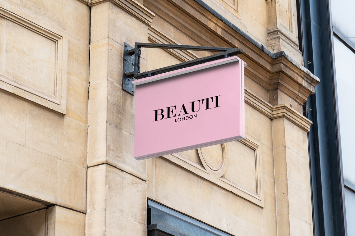 Rectangle Shop Front Sign PSD Mockup, Shop Sign Mockup Editable With ...