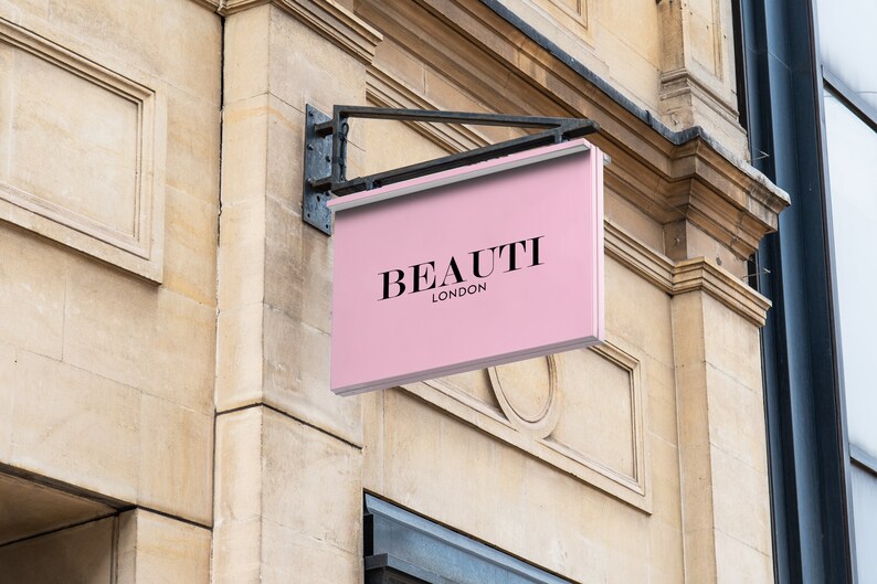 Rectangle Shop Front Sign PSD Mockup, Shop Sign Mockup Editable With ...