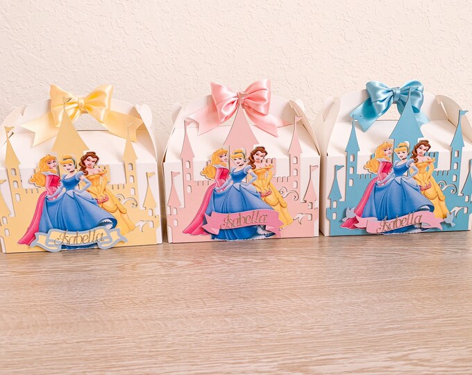 Princess Crown Tiara Favor Boxes-pink Gold Princess Favor | Etsy