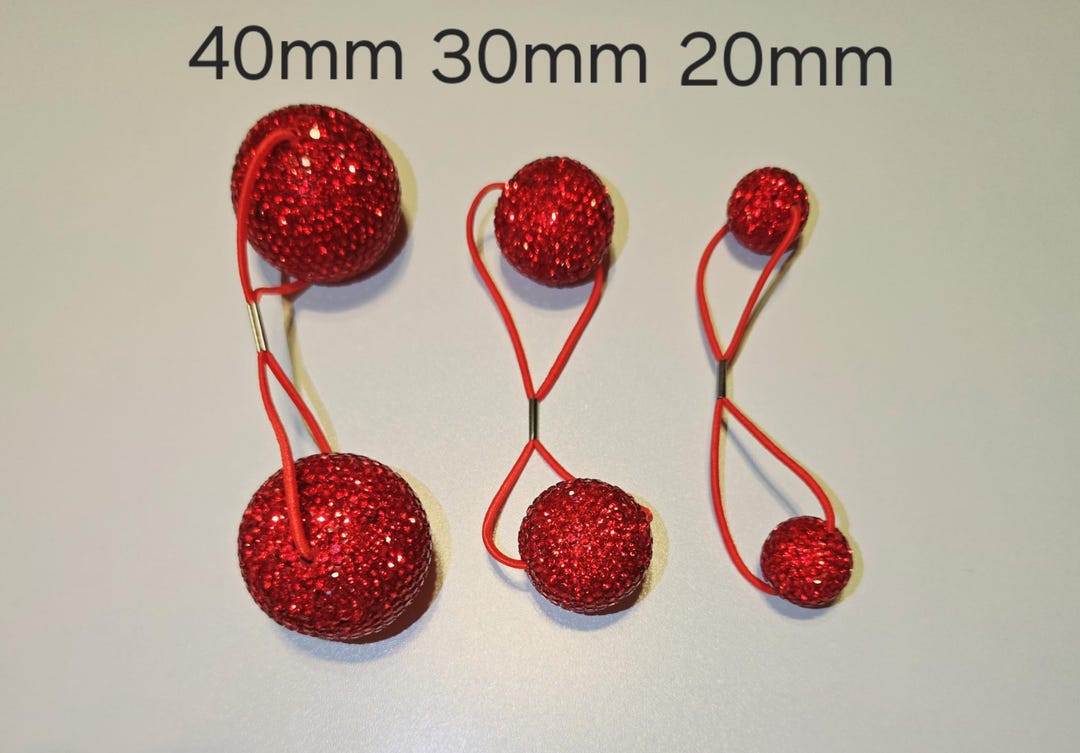 Medium 30mm Disco Hair Bobbles. Rhinestone Hair Bobbles. Bobble Hair ...