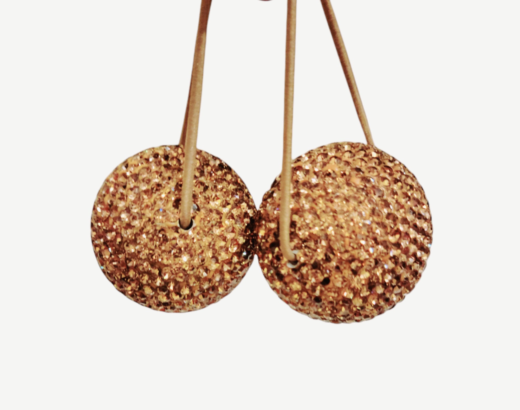 Small 20mm Disco Hair Bobbles. Rhinestone Hair Bobbles. Bobble Hair Tie ...