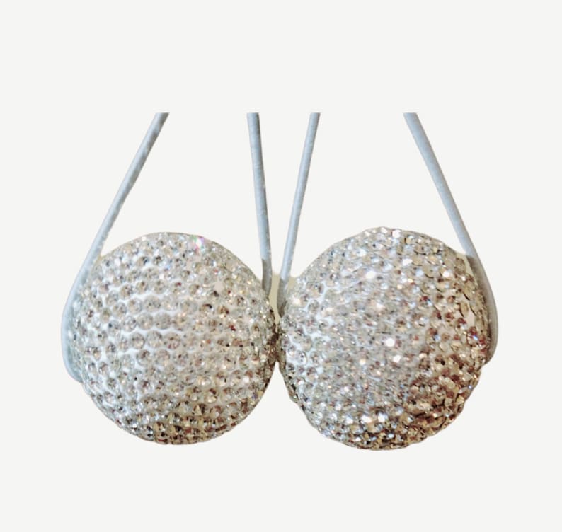 Large Oversized Jumbo 40mm Disco Hair Bobbles. Rhinestone Hair Bobbles ...