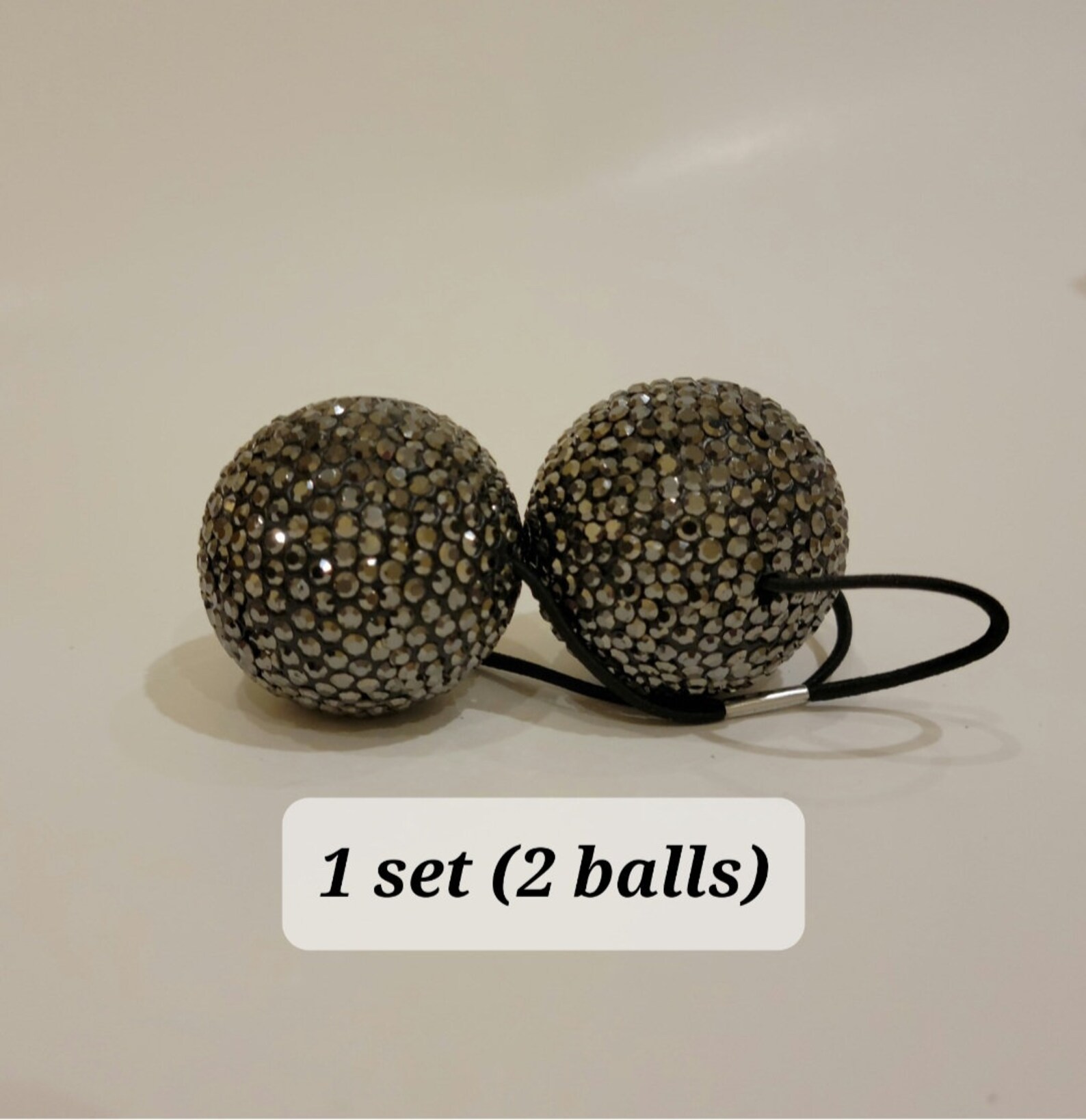 Large Oversized Jumbo 40mm Disco Hair Bobbles. Rhinestone Hair Bobbles ...