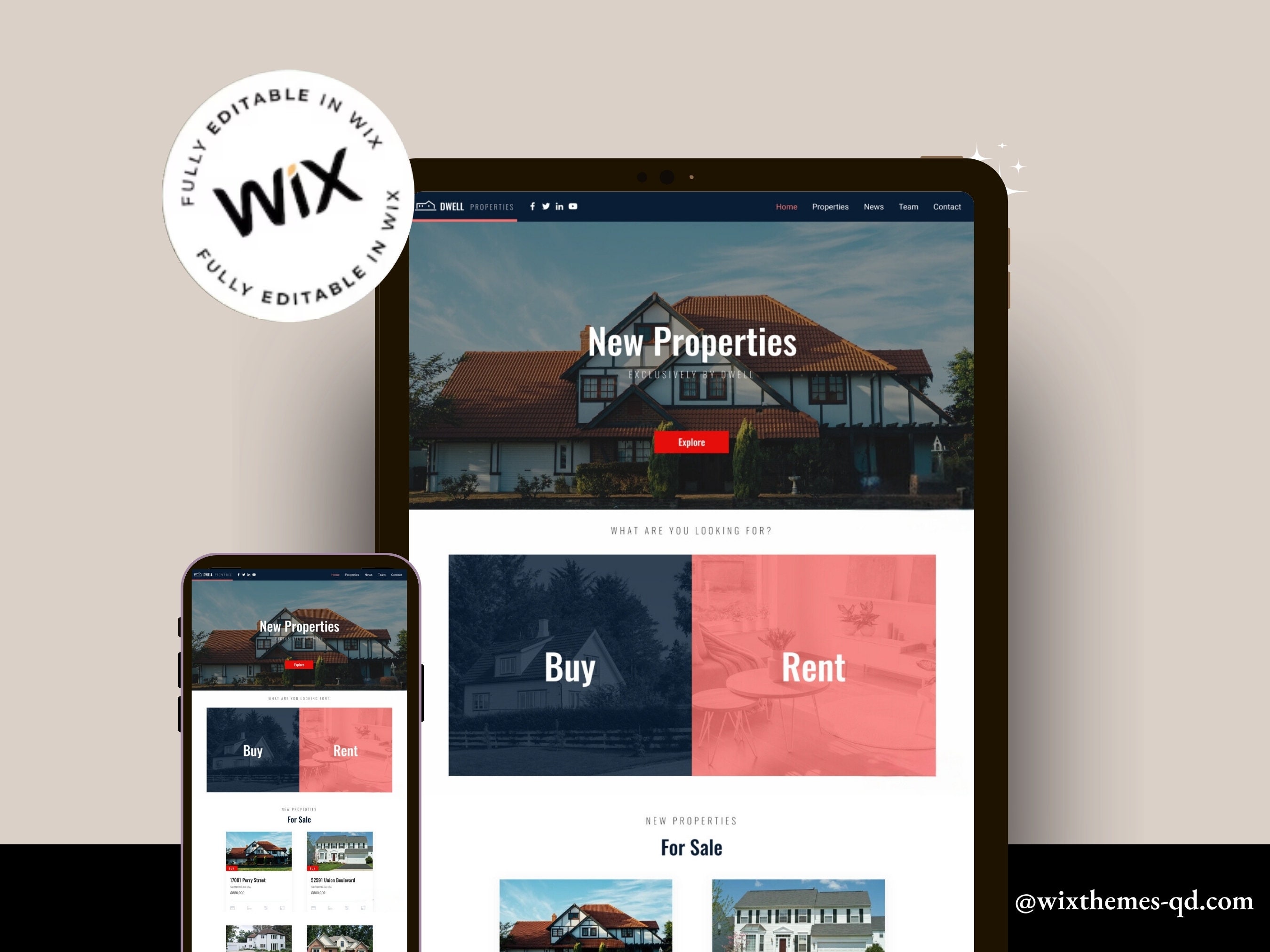 Wix Website Template Wix Real Estate Website Design Real Estate Agent ...