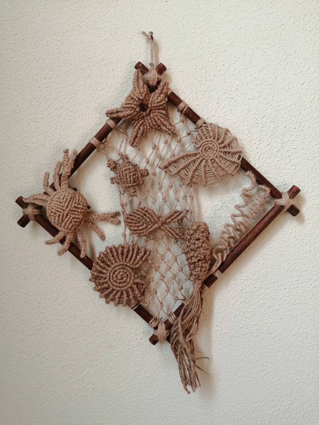 Macrame Seabed Twine, Macrame Sea, Macrame Ocean, Macrame Fish, Macrame ...