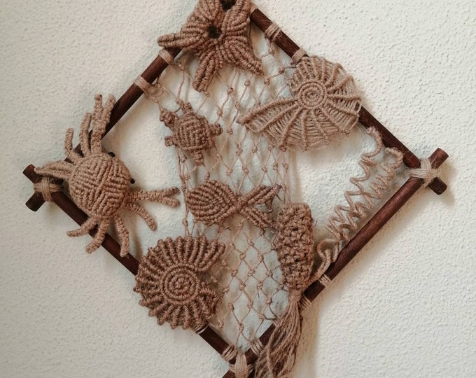 Macrame Seabed Twine, Macrame Sea, Macrame Ocean, Macrame Fish, Macrame ...