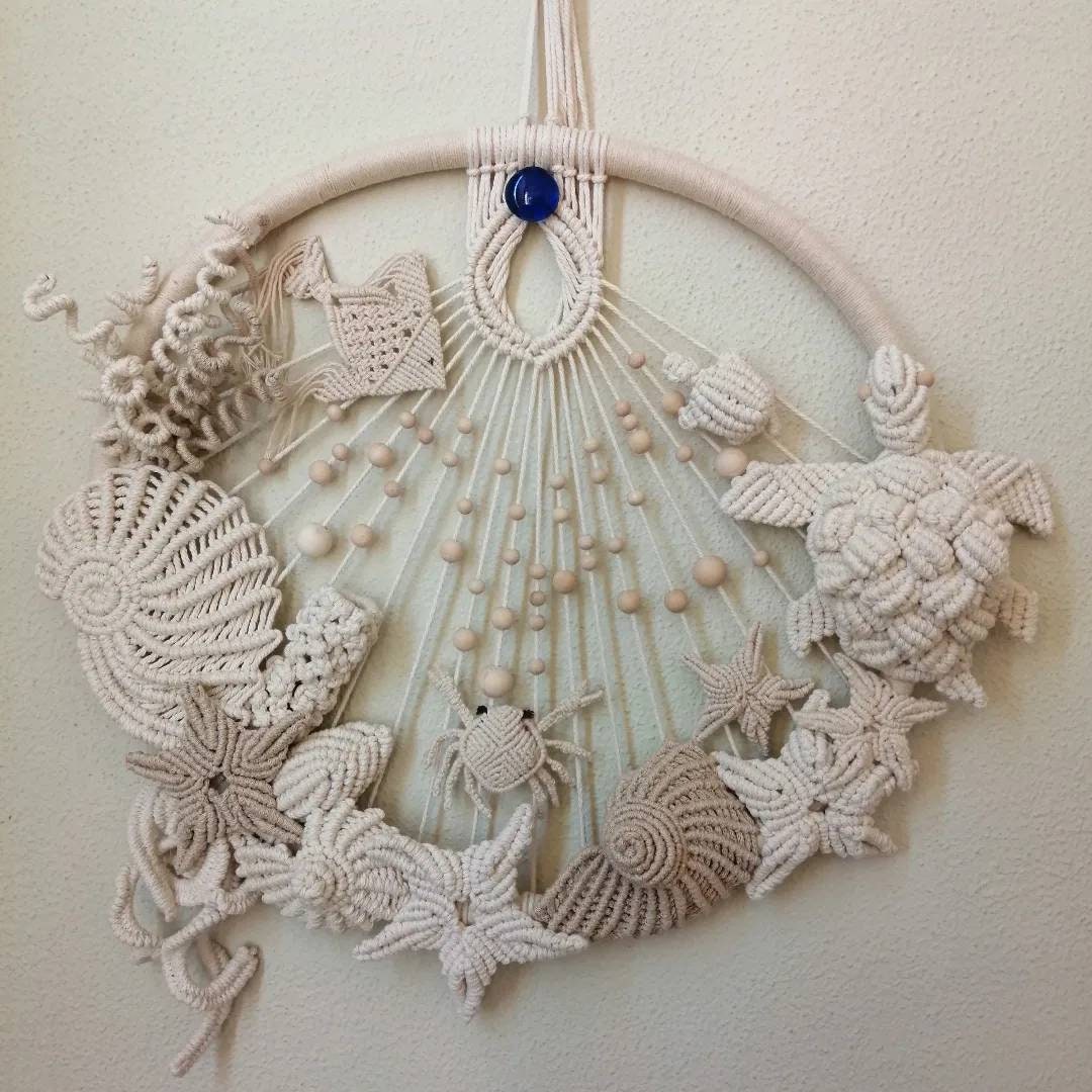 Macrame Seabed, Macrame Sea, Macrame Ocean, Macrame Fish, Macrame Boho, Home Decor, Macrame Art ...