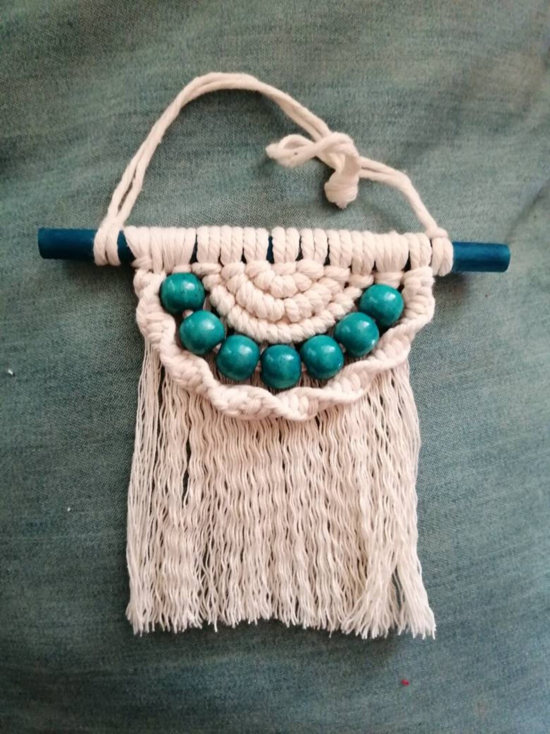 Mini Macrame Hanger Semi Lunar Macrame Hanger Mini Macrame Wall ...