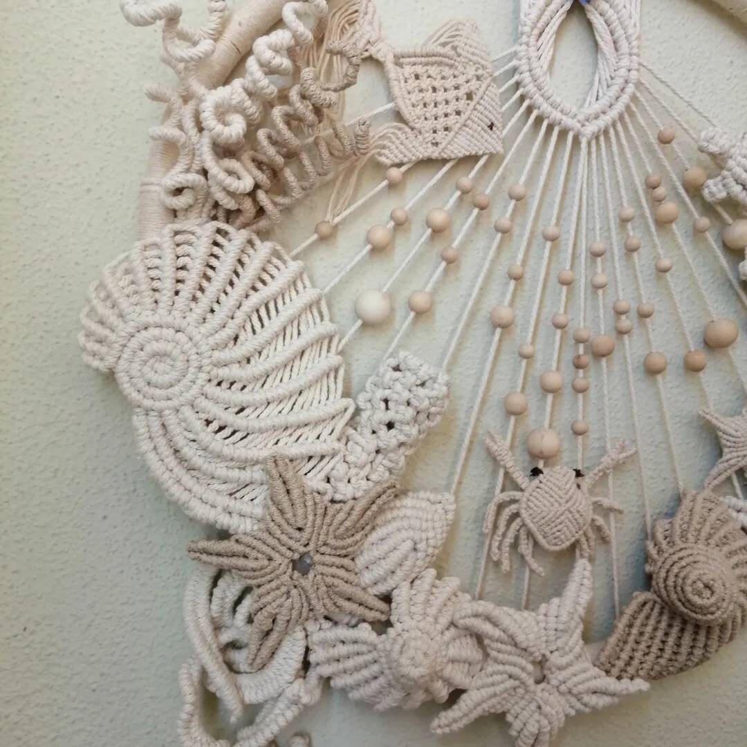 Macrame Seabed, Macrame Sea, Macrame Ocean, Macrame Fish, Macrame Boho ...