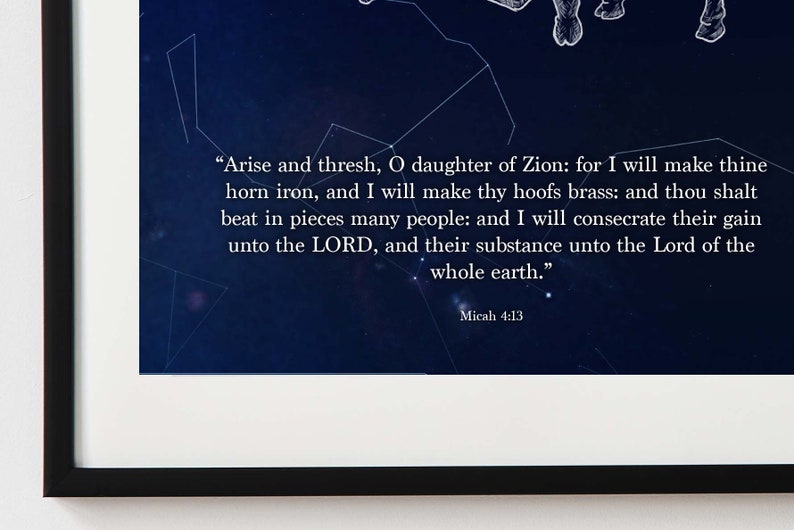 12 Zodiac Constellations Art With Scripture, Bible Verses, Scripture ...