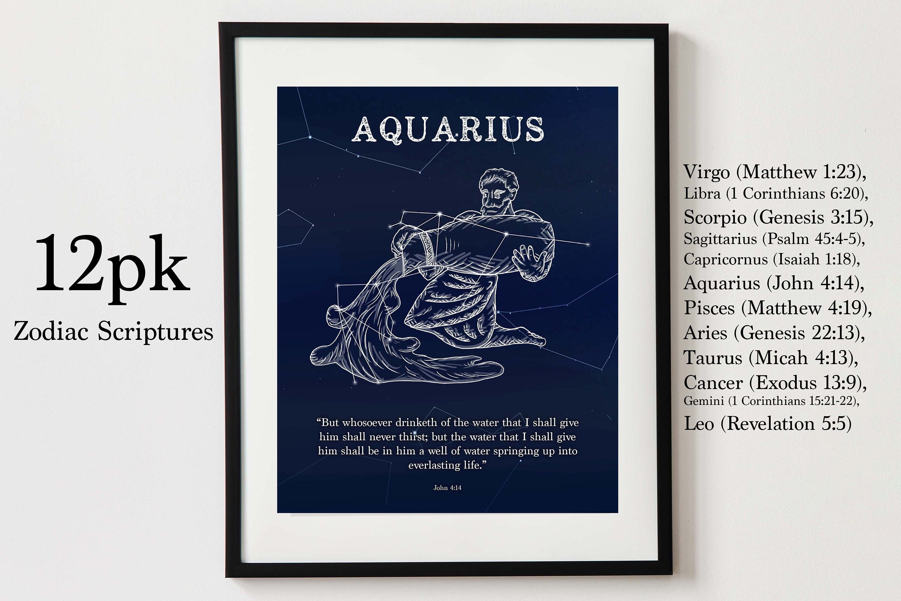 12 Zodiac Constellations Art With Scripture, Bible Verses, Scripture ...