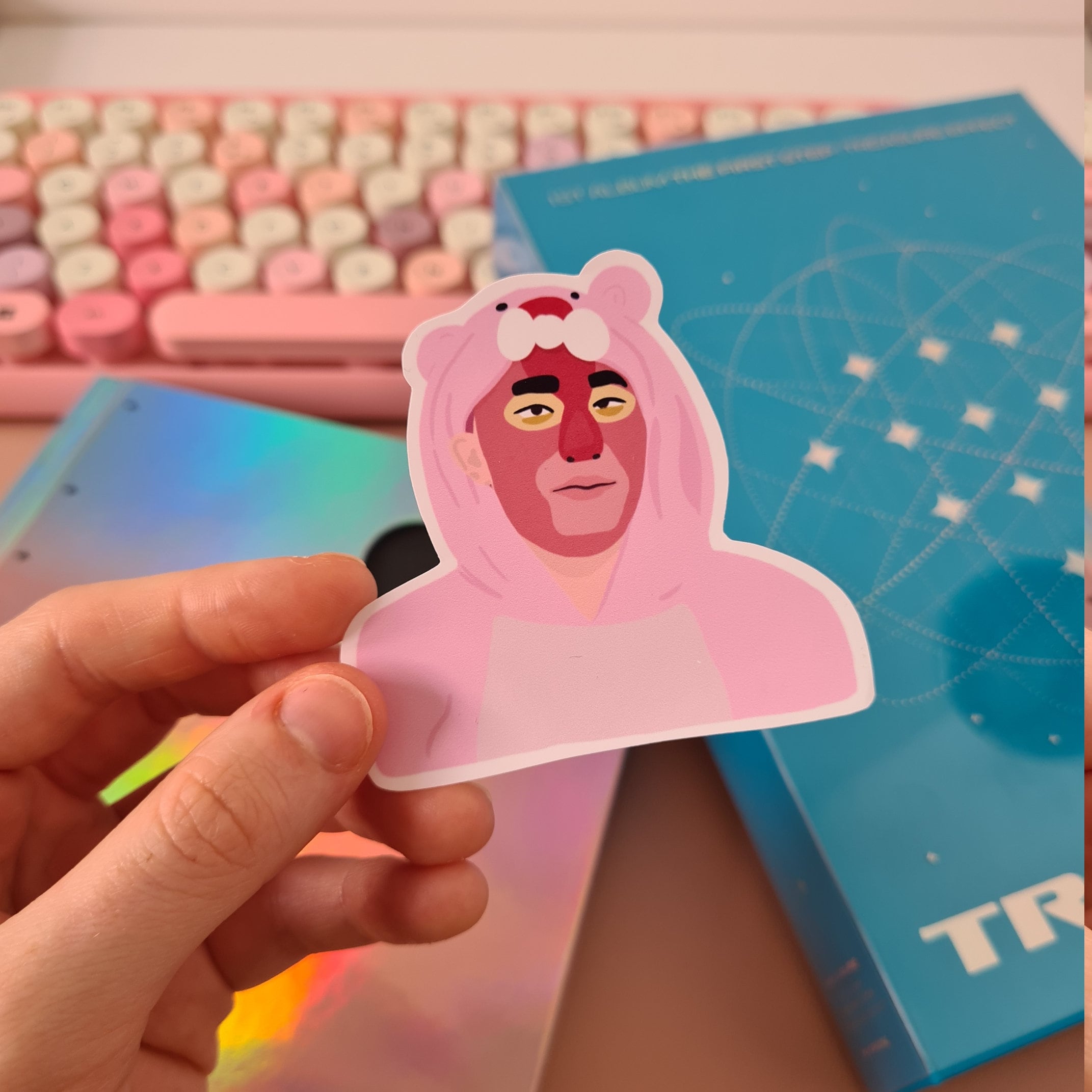 Pink Panther Yedam Sticker Glossy Yedam K-pop Meme SERIE | Etsy